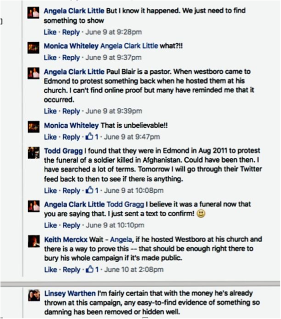 20 Angela Clark Little and group on Westboro evidence | OKGrassroots